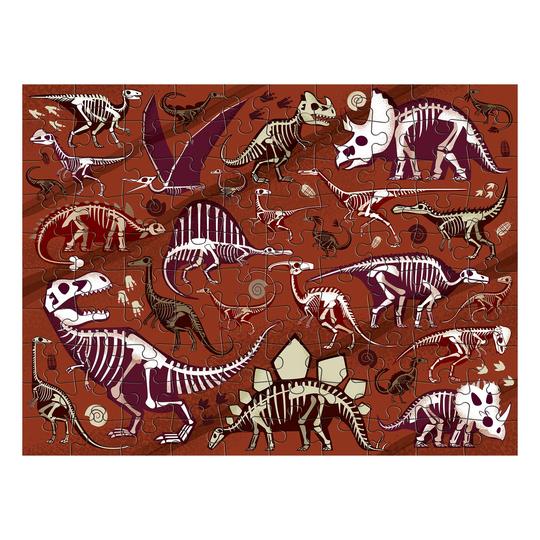 Dinosaur Dig 100 Piece Double-Sided Puzzle – KidzyWudzy LLC.